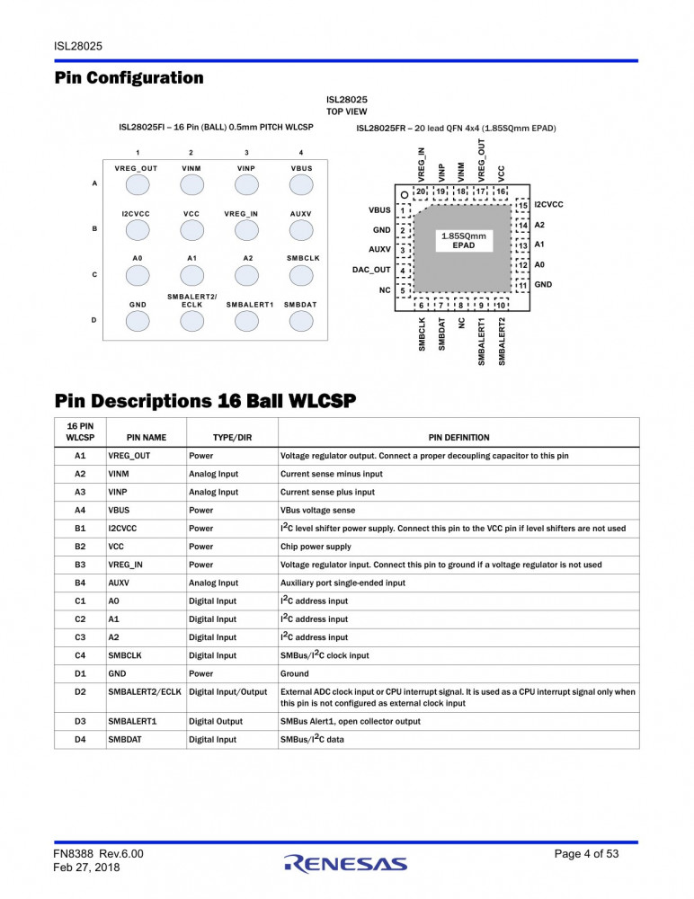 ISL28025 datasheet page 4
