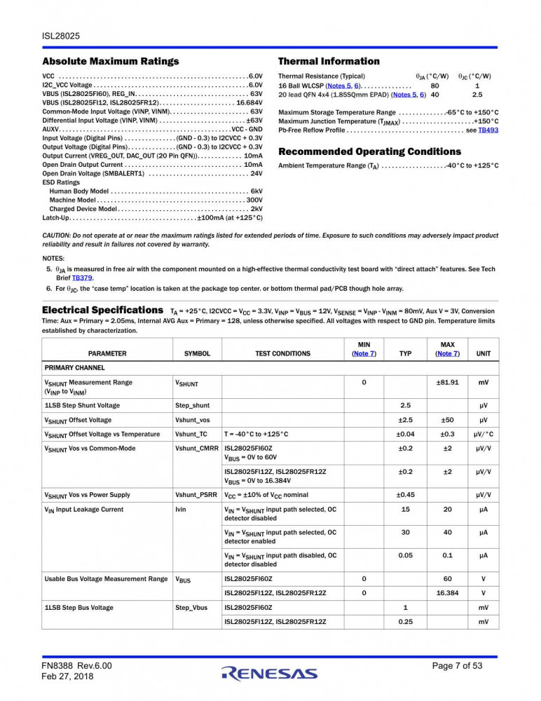 ISL28025 datasheet page 7