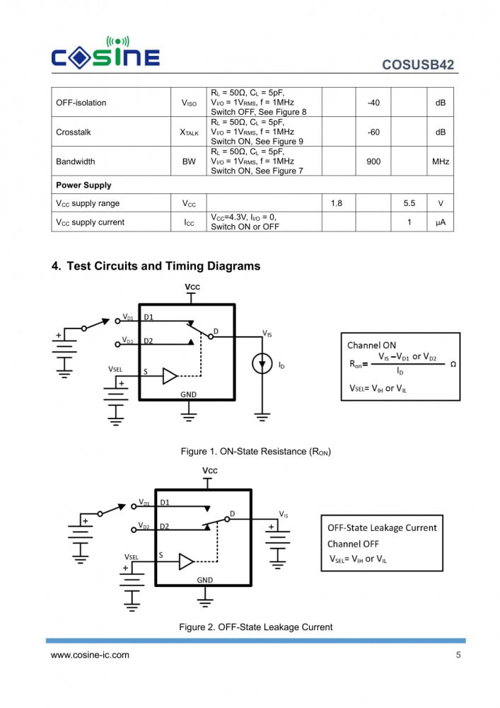 COSUSB42MUX datasheet page 5