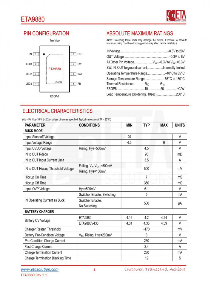 ETA9880E8A technical document page 2