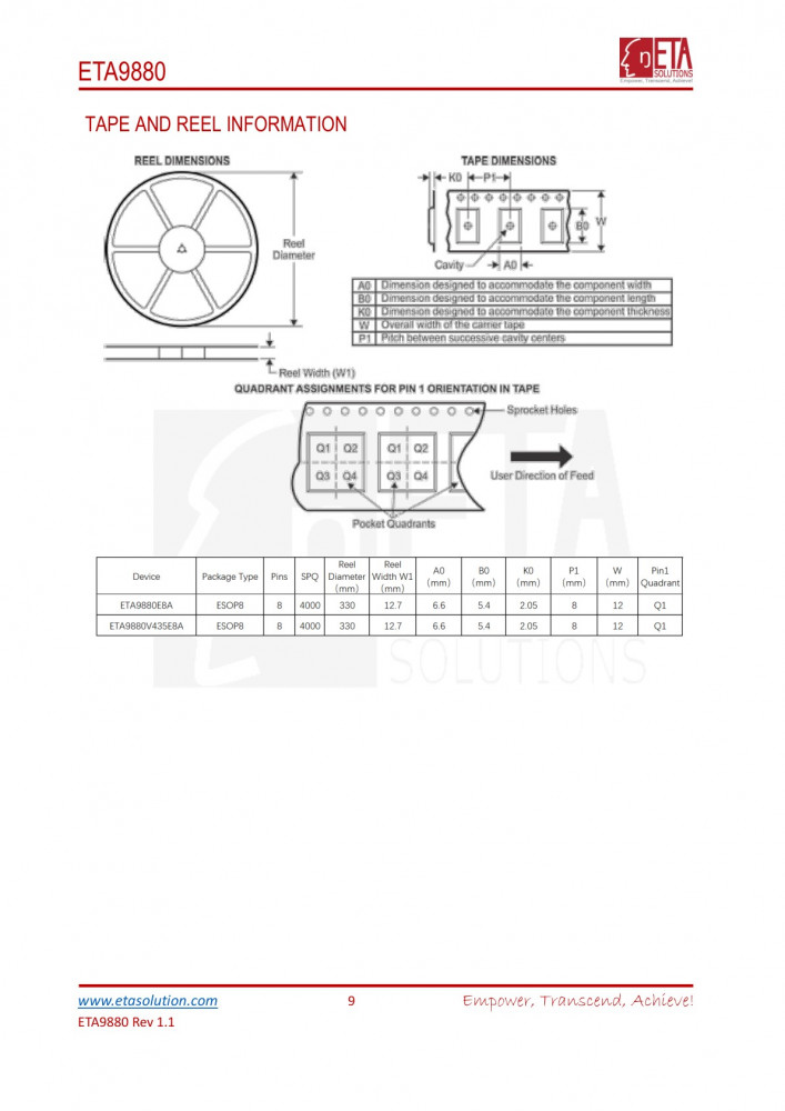 ETA9880E8A technical document page 9