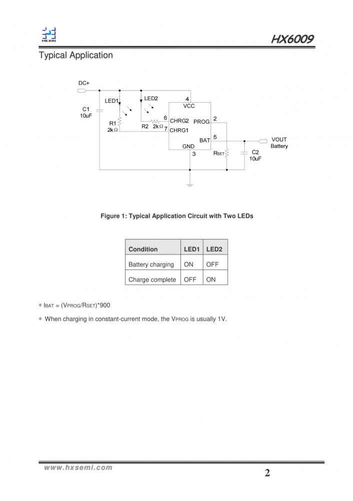 HX6009A datasheet page 2