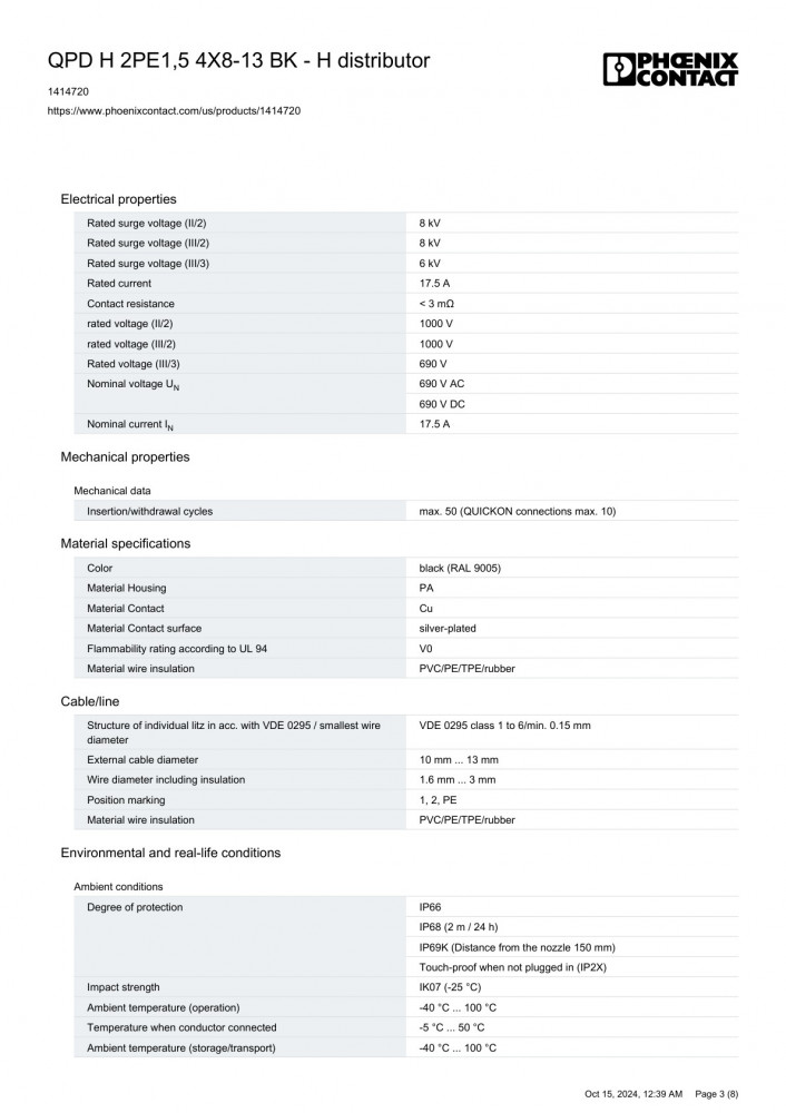 Phoenix Contact 1414720 technical document page 3