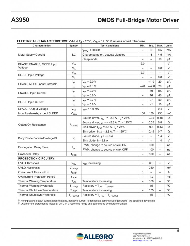 A3950 datasheet page 5