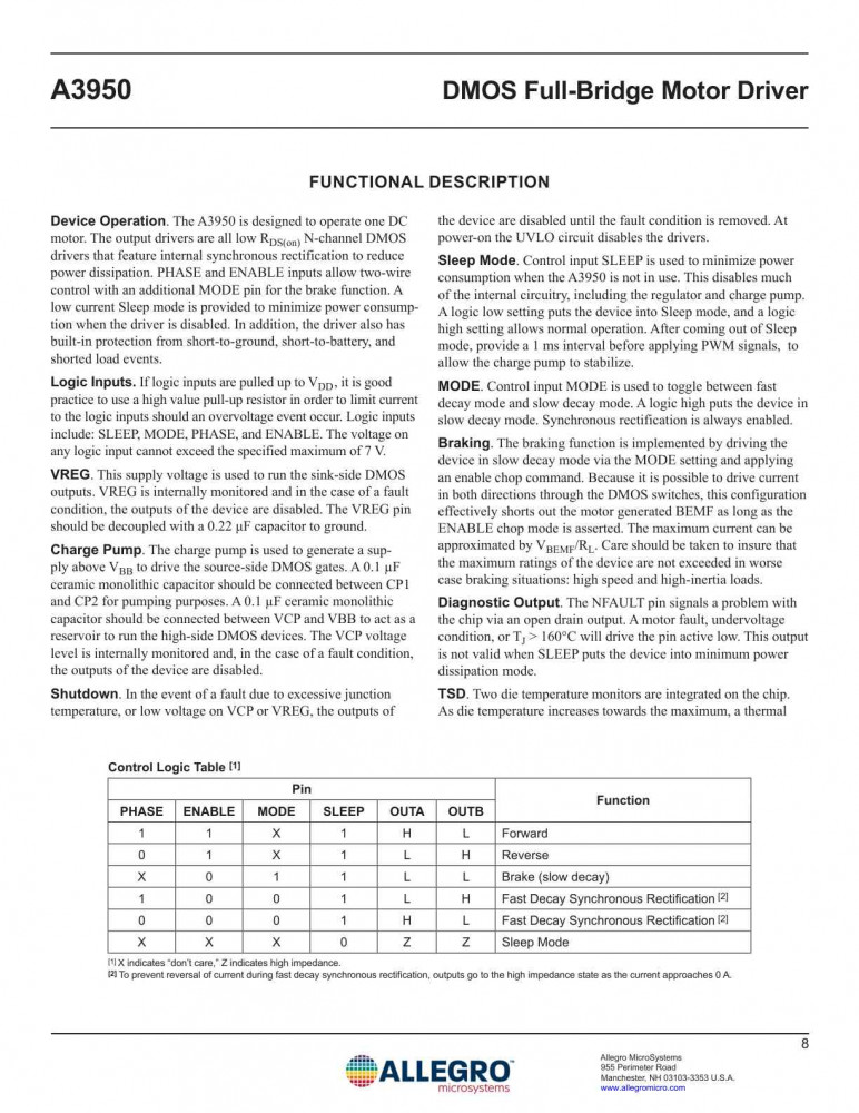 A3950 datasheet page 8