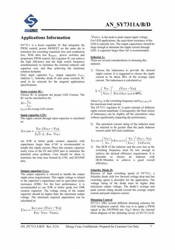 SY7311AADC datasheet page 7