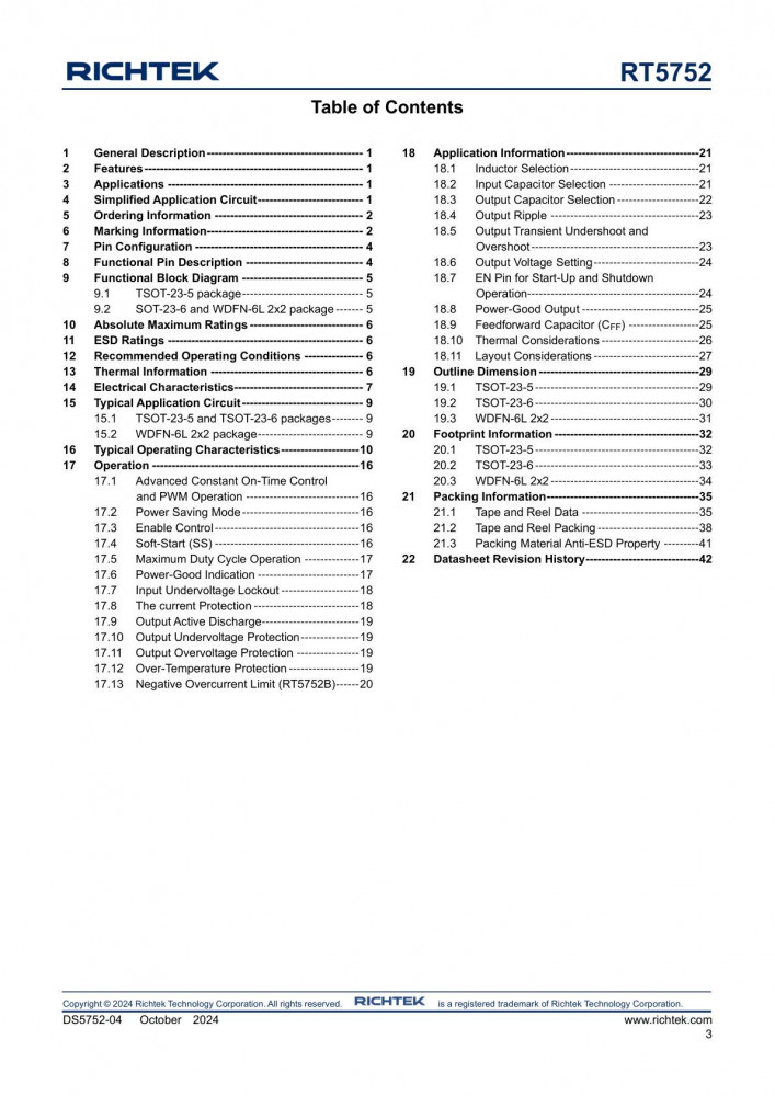 RT5752 technical document page 3