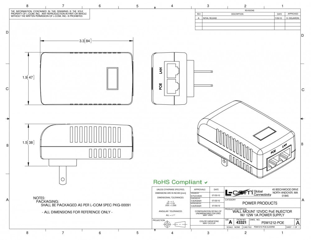 L-com PSW1212-POE technical document page