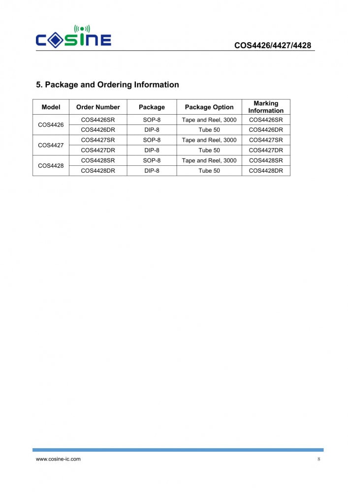 COS4428DR datasheet page 8