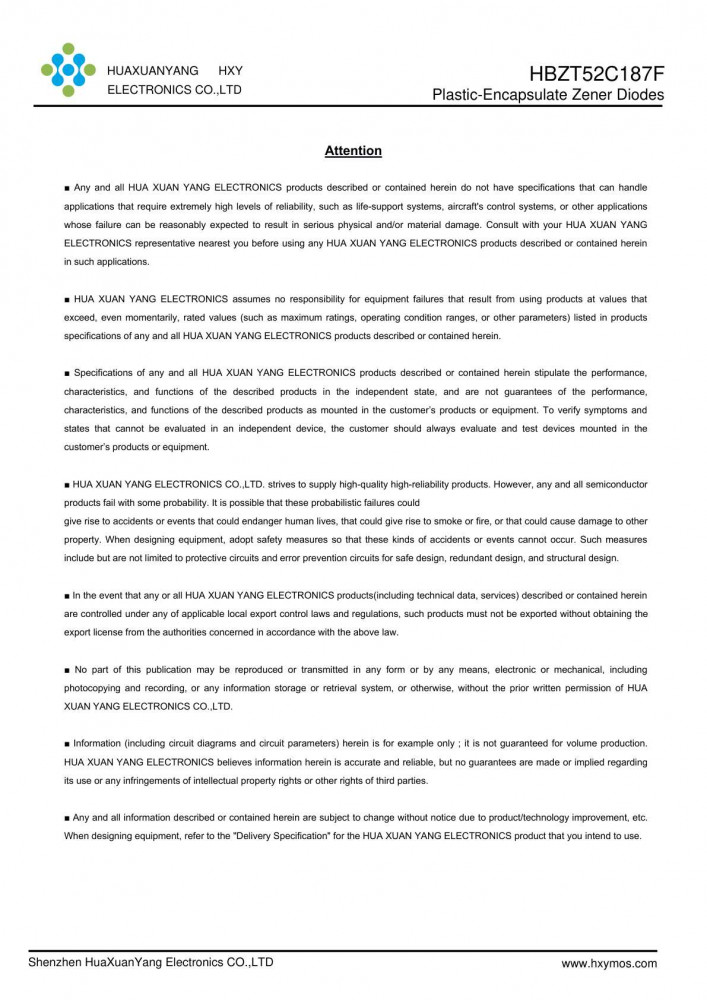 HBZT52C187F datasheet page 3
