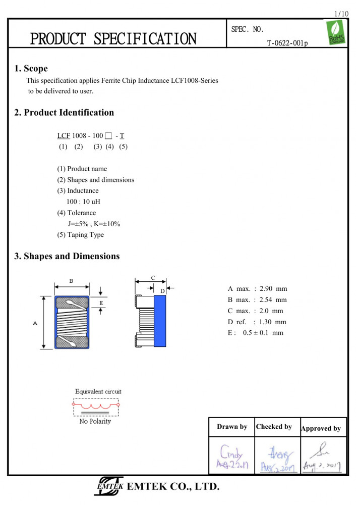 EMTEK LCF1008 specification page 2