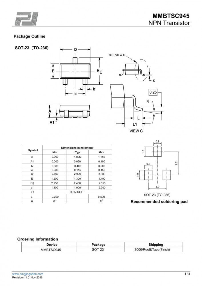 MMBTSC945H technical document page 3