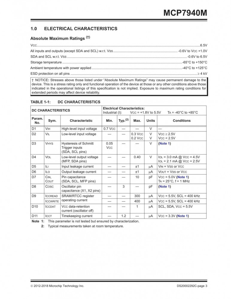 MCP7940M document page 3