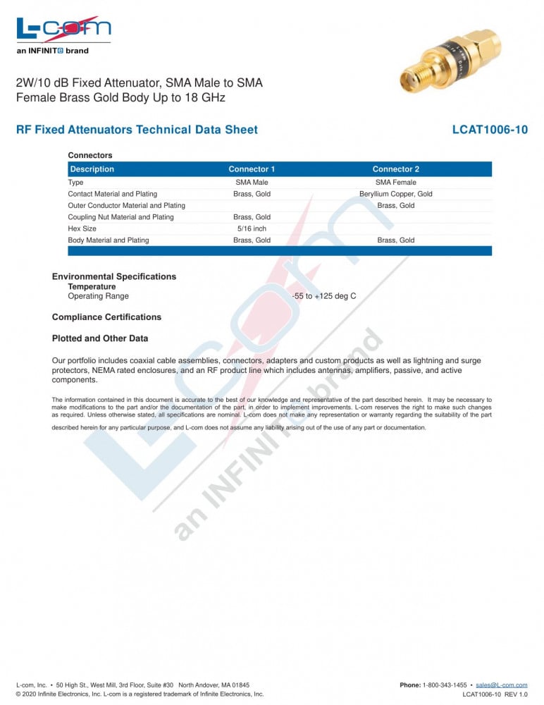 LCAT1006-10 datasheet page 2