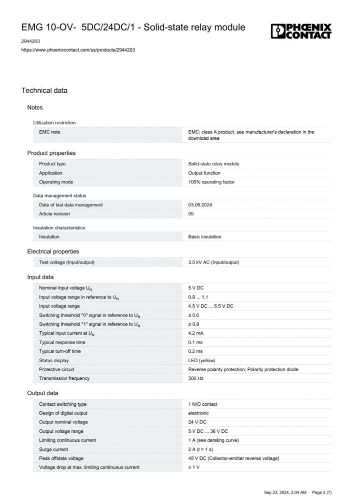 2944203 technical document page 2