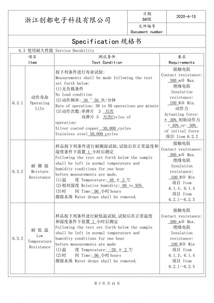CAX TS3425PA-3x4x2.5-250 specification page 7
