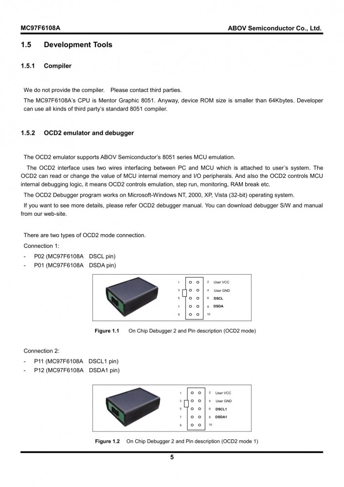 MC97F6108ADBN datasheet page 5