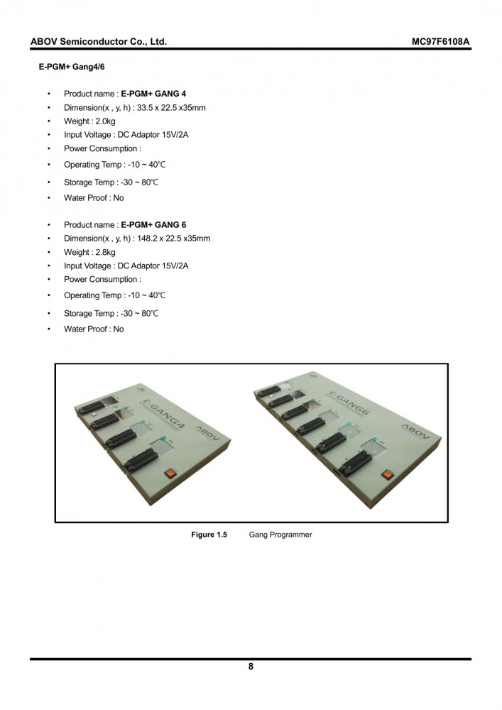 MC97F6108ADBN datasheet page 8