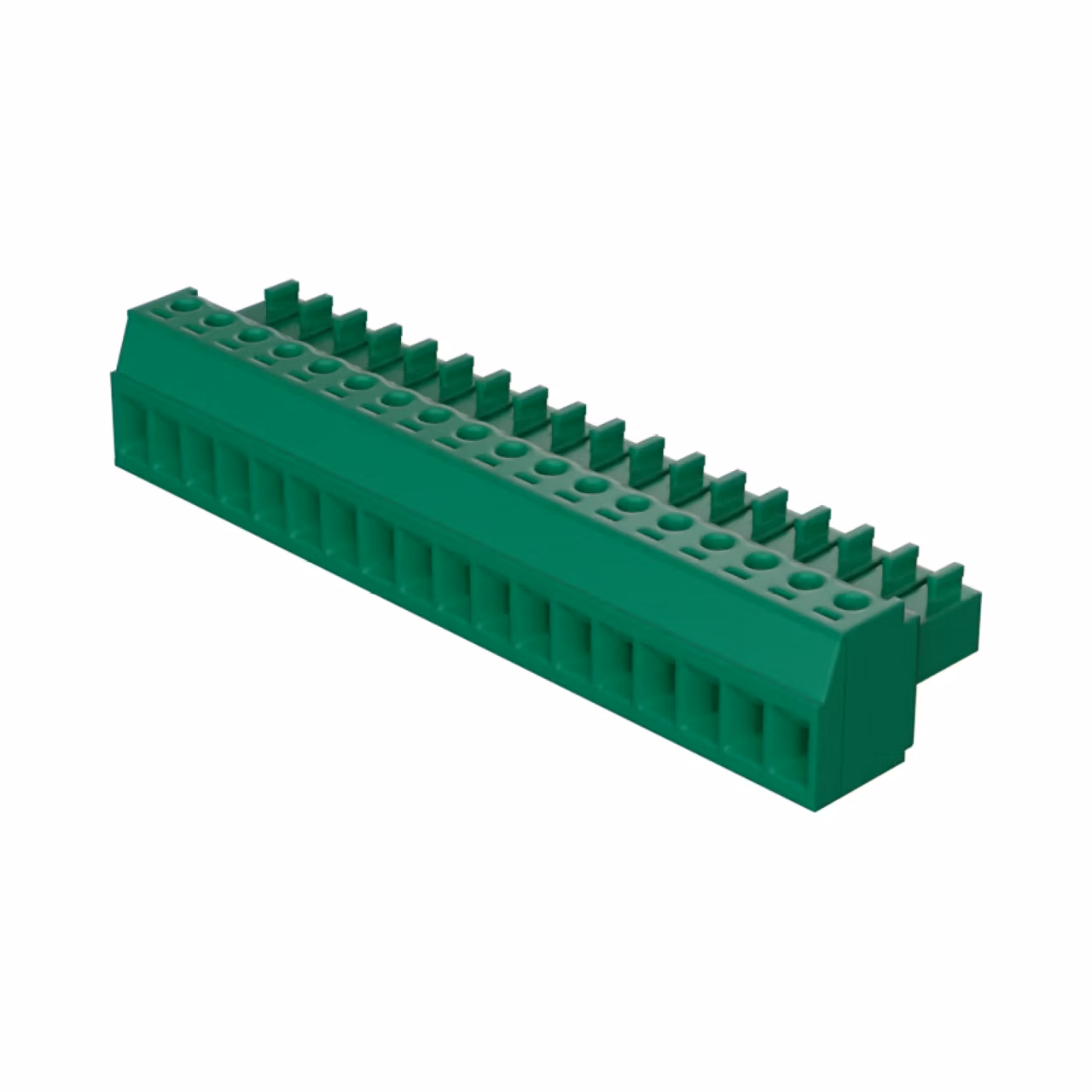 3.50mm Pitch Eurostyle Horizontal Plug, Green Housing, 18 Circuits for sale