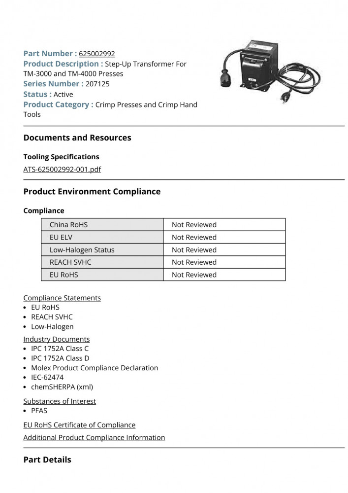 625002992 technical document preview, page 1