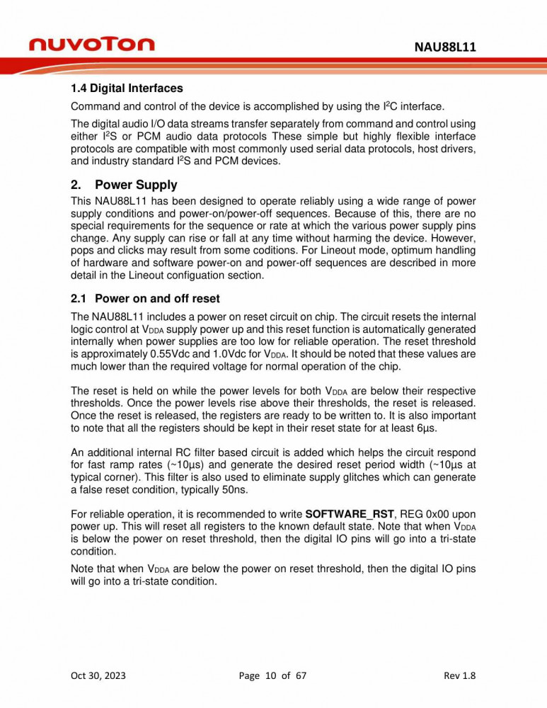 NAU88L11 document page 10
