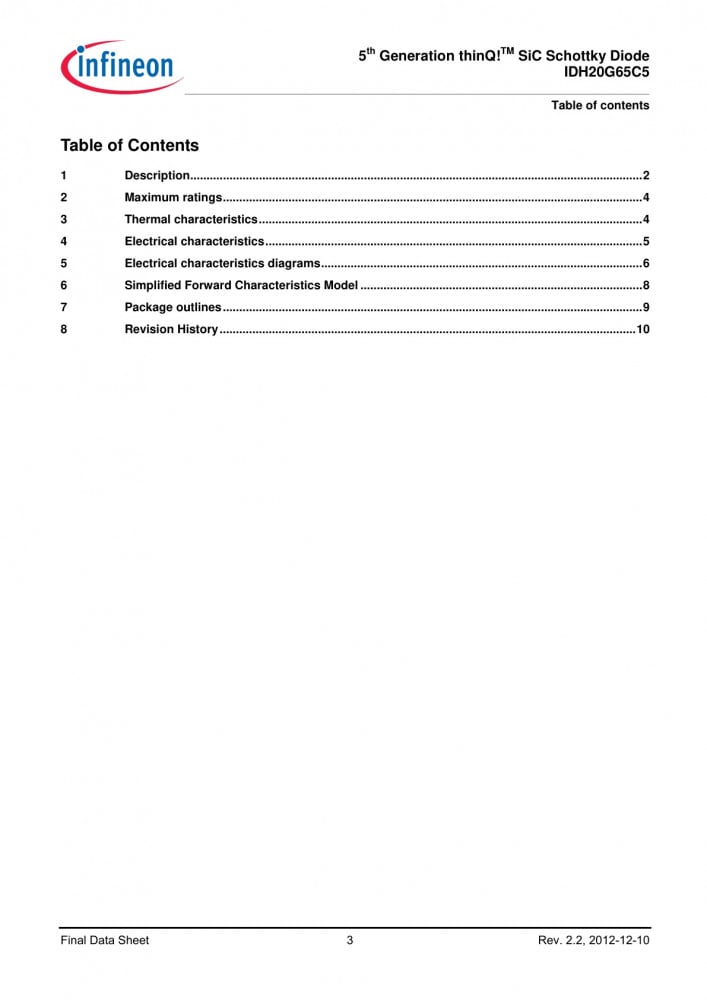 IDH20G65C5 datasheet page 3