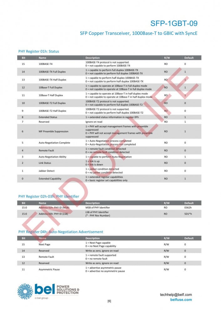 SFP-1GBT-09 datasheet page 6