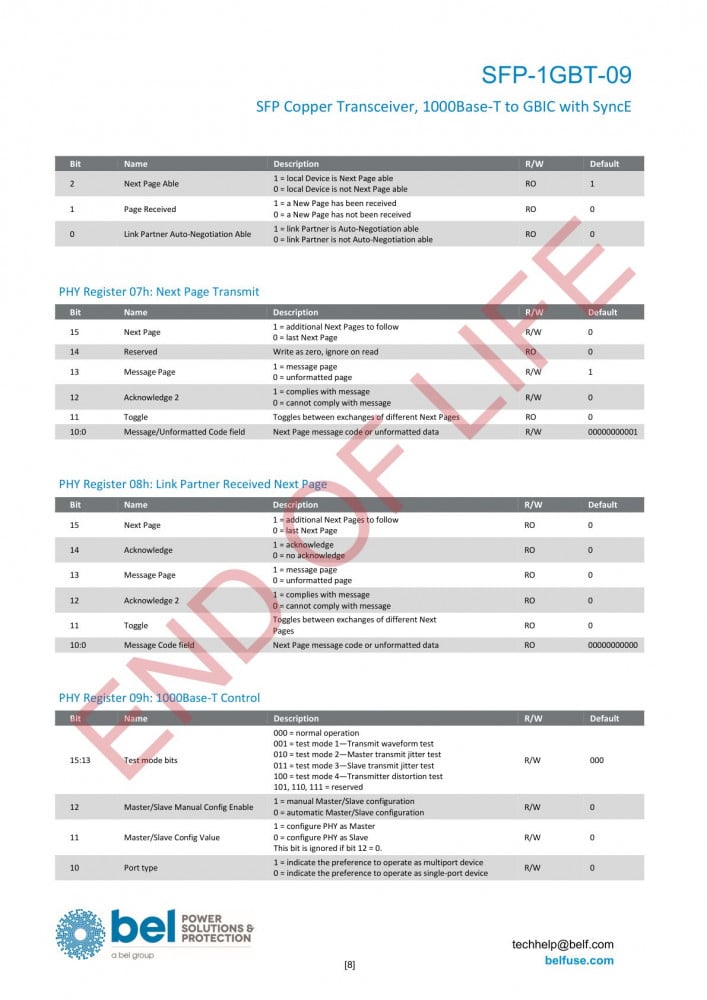 SFP-1GBT-09 datasheet page 8
