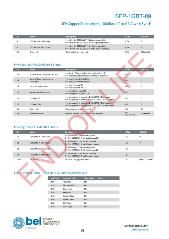 SFP-1GBT-09 datasheet page 9
