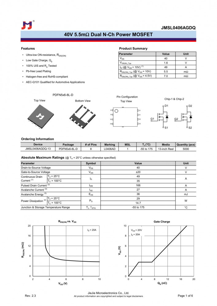 JMSL0406AGDQ-13 datasheet page 1