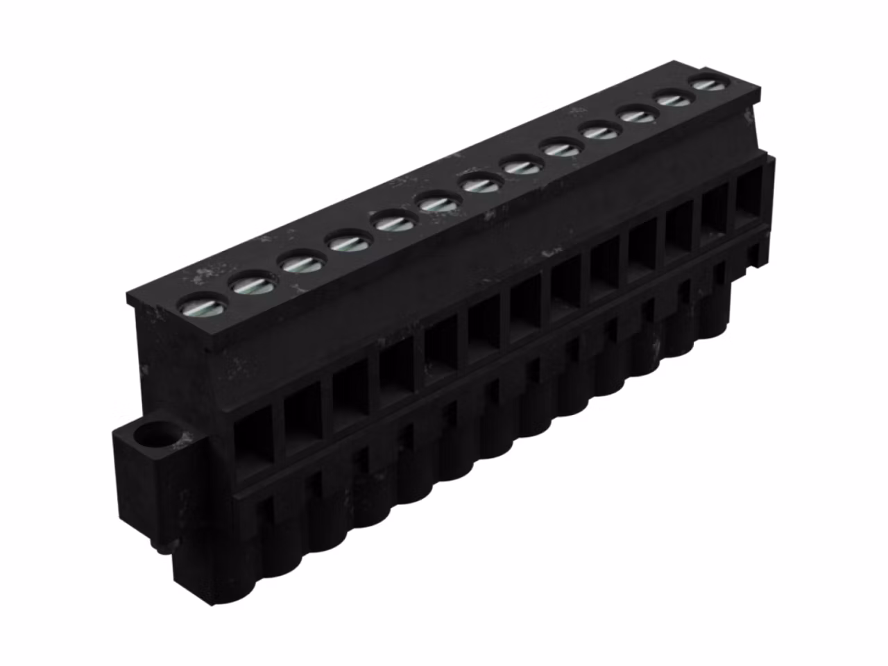 5.00mm Pitch Eurostyle Vertical Plug, with Retention Screws and Reverse Imprinting, Rear Wire Entry, Gold (Au) Plated, Black, 13 Circuits for sale