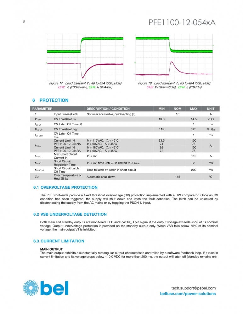 PFE1100-12-054NA datasheet page 8