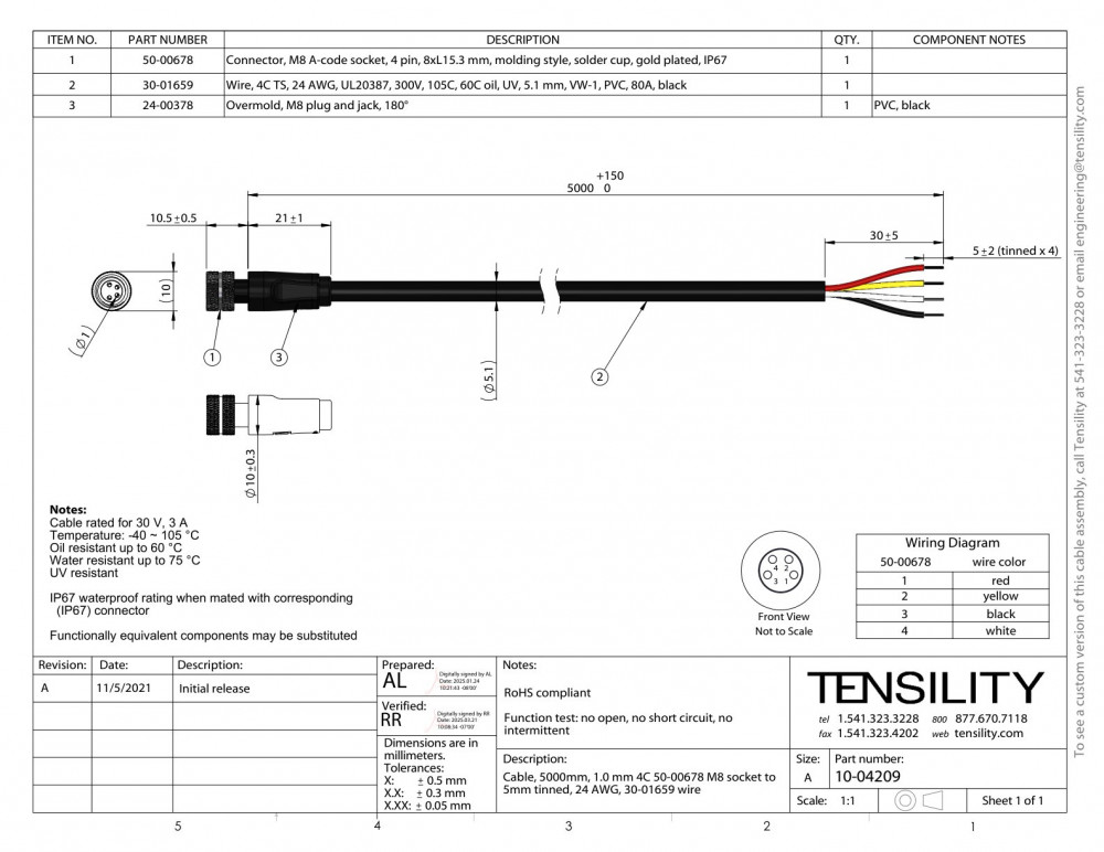 Tensility International 10-04209 product drawing preview