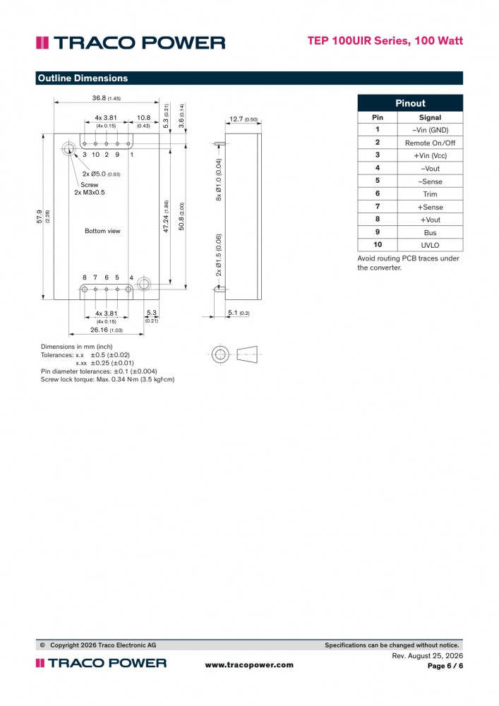 TEP 100UIR datasheet page 6
