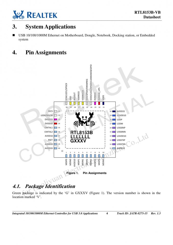RTL8153B-VB-CG datasheet page 10