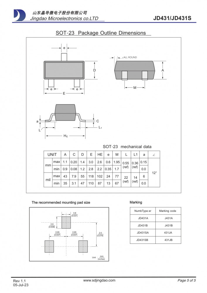 JD431A datasheet page 5