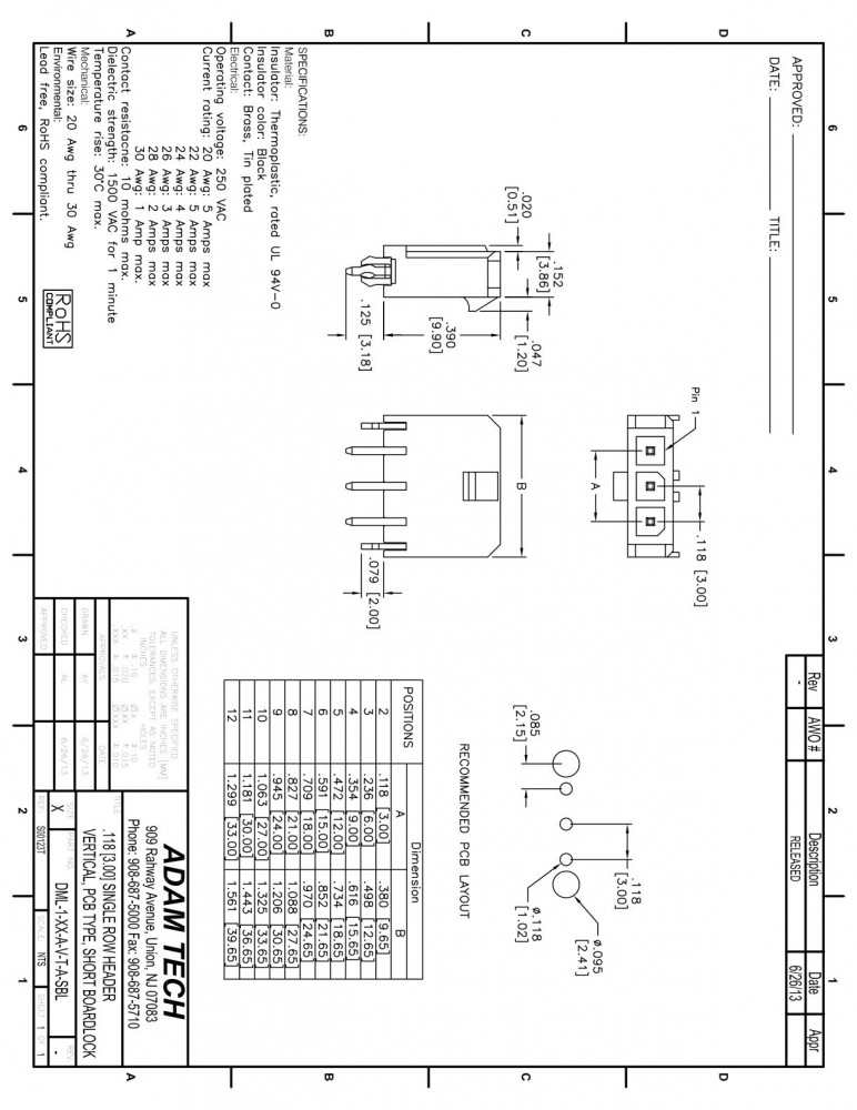 ADAM TECH DML-1-04-A-V-T-A-SBL document page
