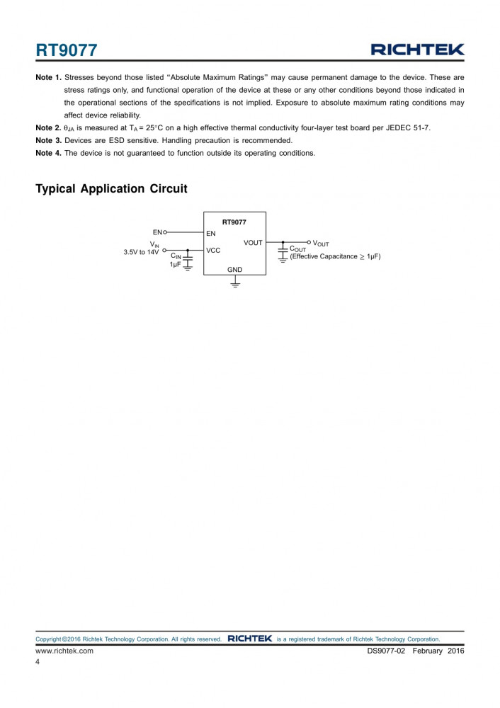 RT9077 datasheet page 4