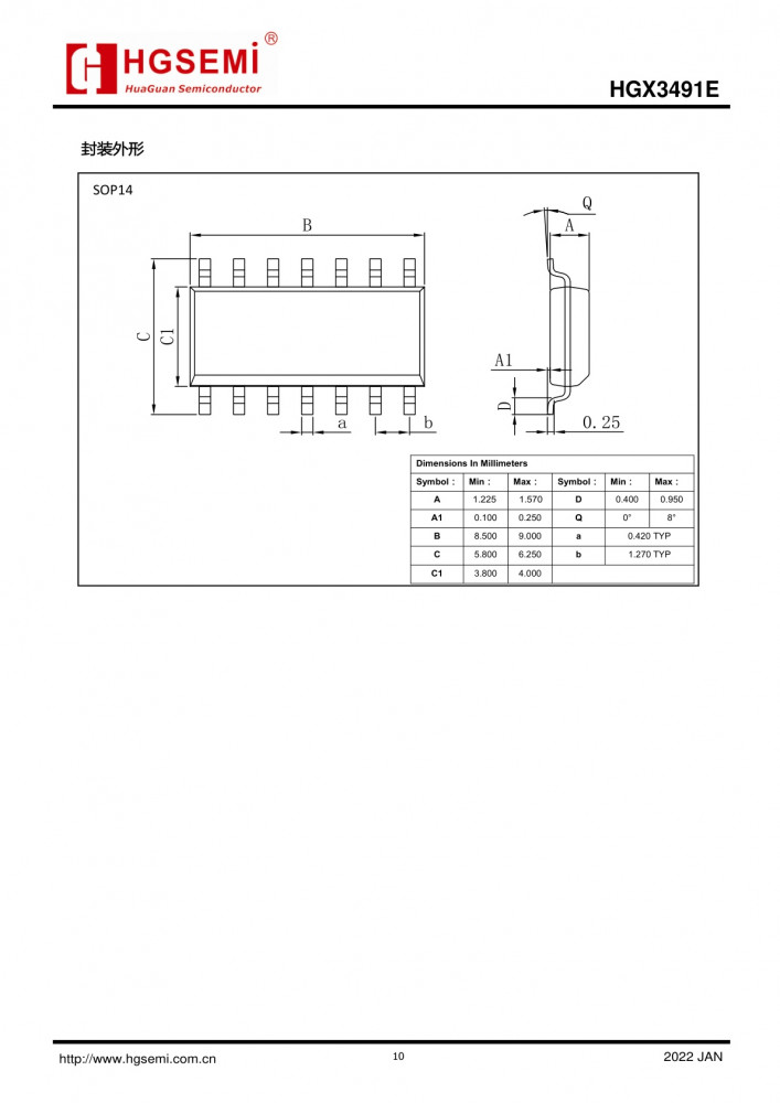 HGX3491 datasheet page 10