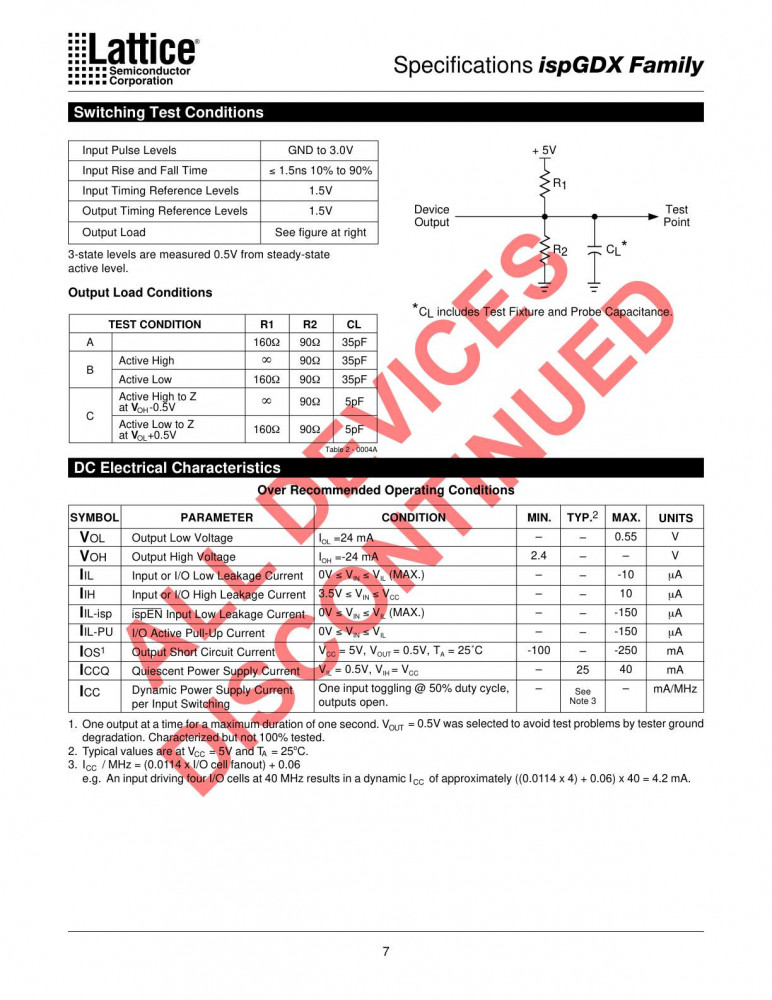 ispGDX datasheet page 8