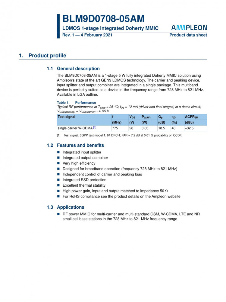 BLM9D0708-05AM datasheet page 1