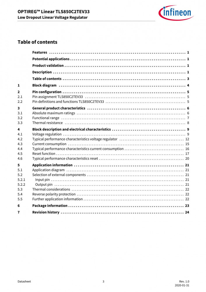 TLS850C2TEV33 datasheet page 3