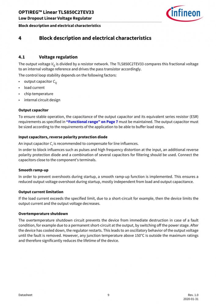 TLS850C2TEV33 datasheet page 9