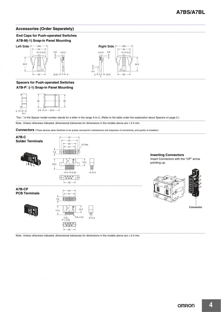 OMRON A7BL-206 technical document page 4