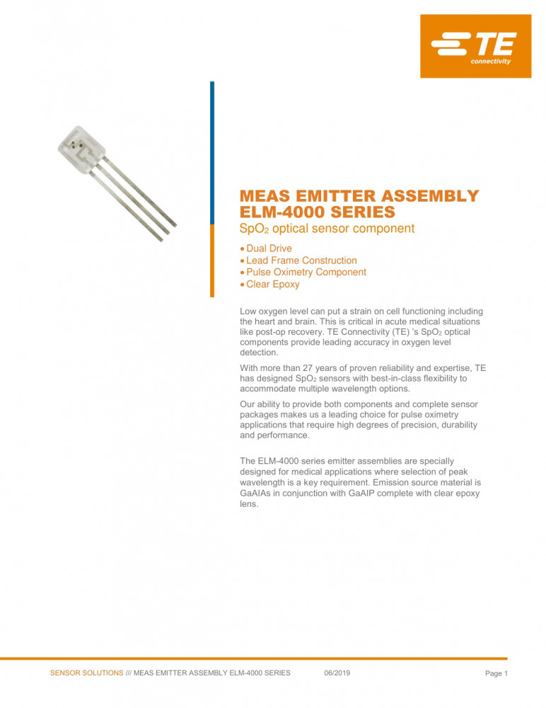 ELM-4000 series product document page 1