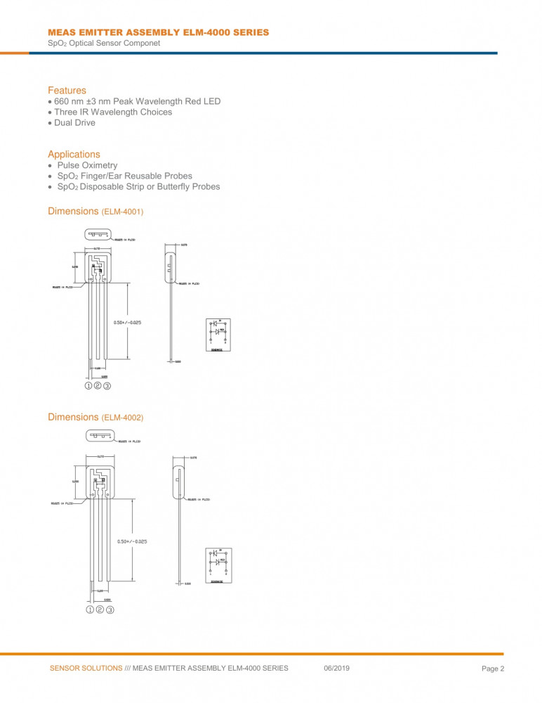 ELM-4000 series product document page 2