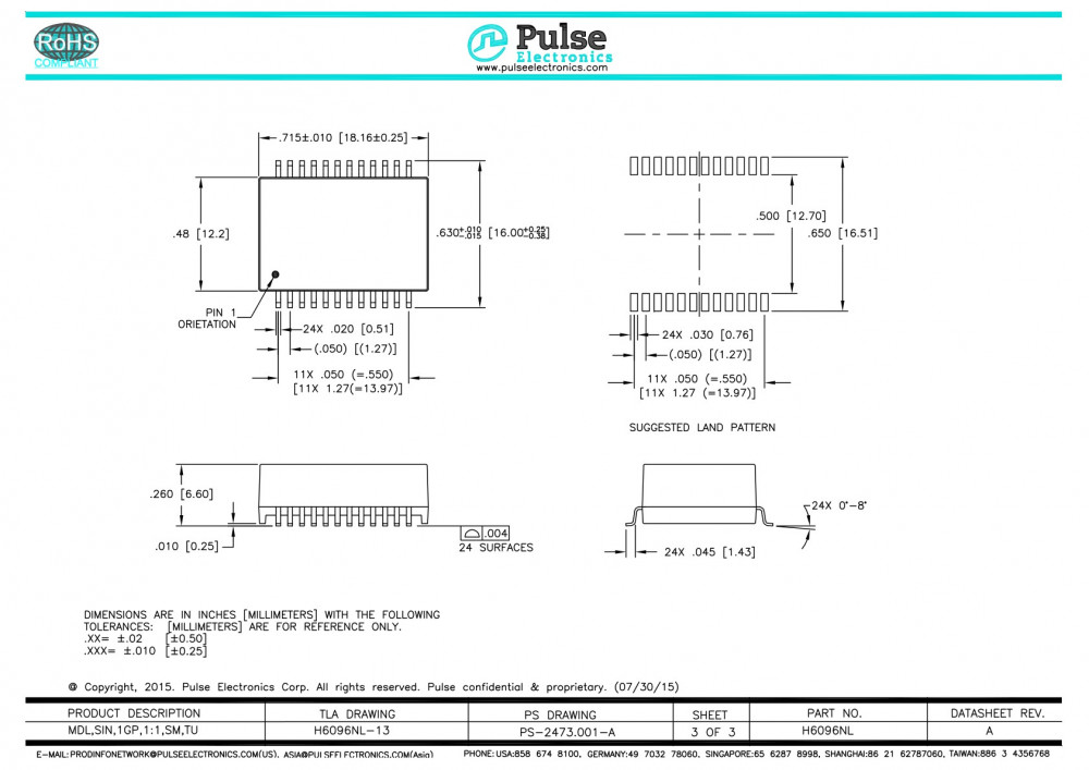 PULSE H6096NL datasheet sheet 3