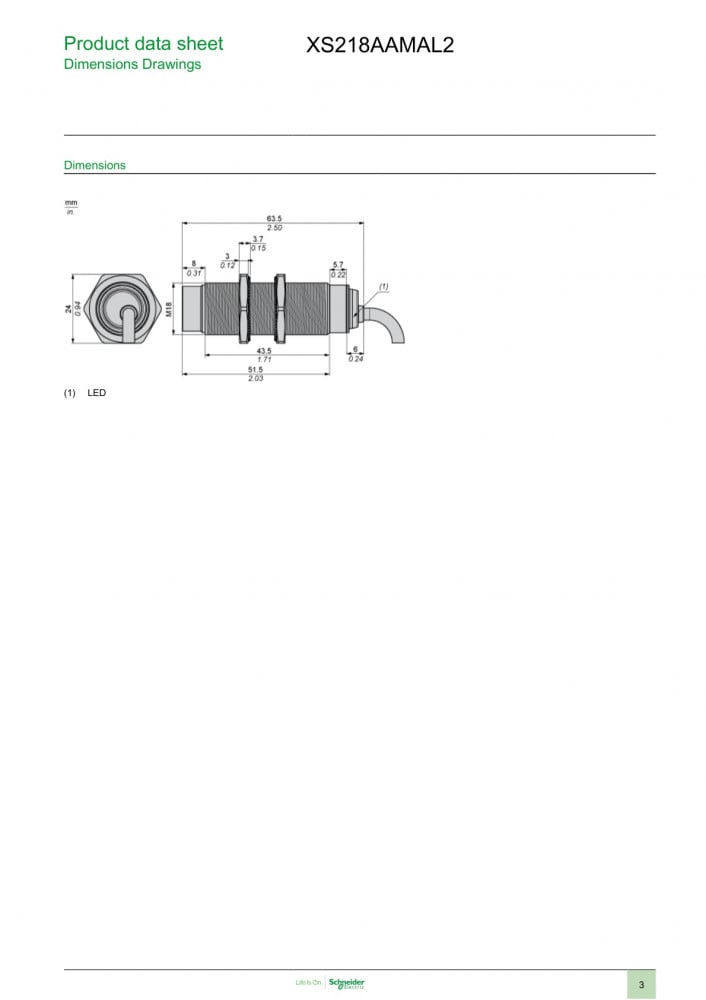 XS218AAMAL2 technical document page 3