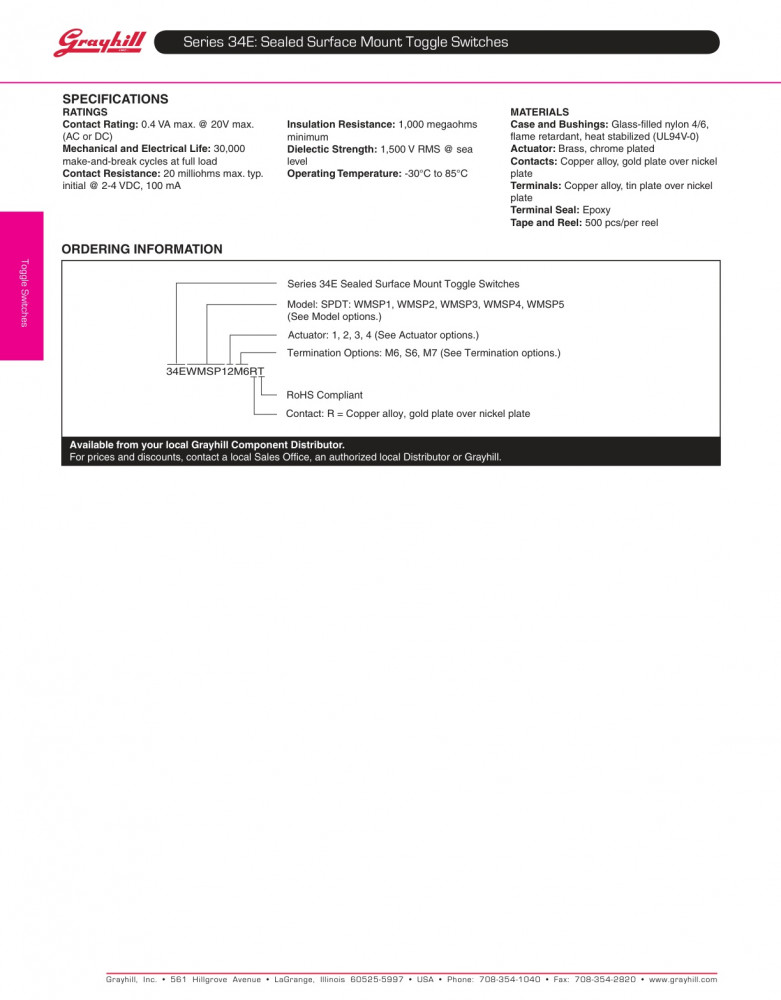 Grayhill Series 34E datasheet page 4