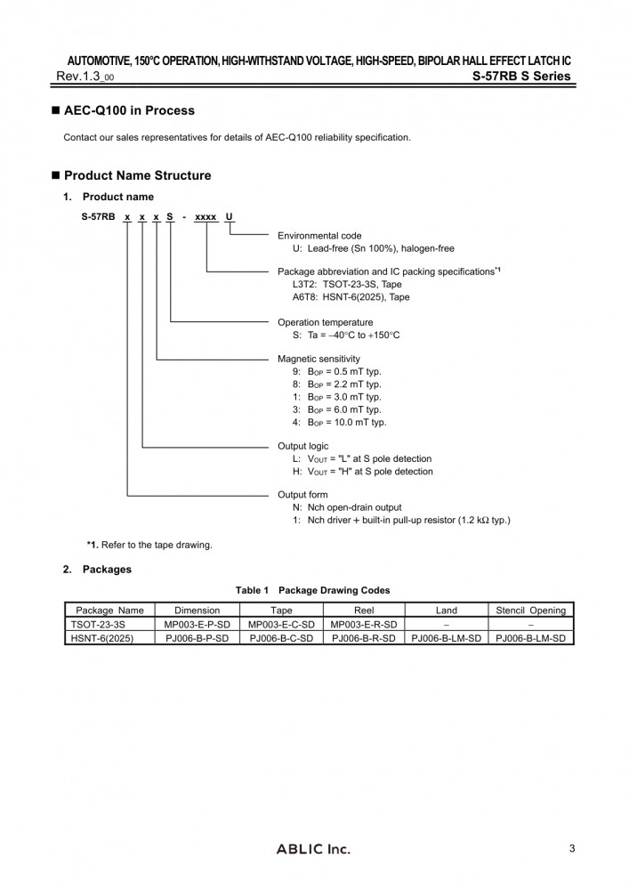 ABLIC S-57RB S datasheet page 3